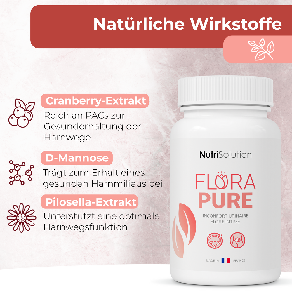 Florapure Nahrungsergänzung für Harnkomfort - Nutrisolution