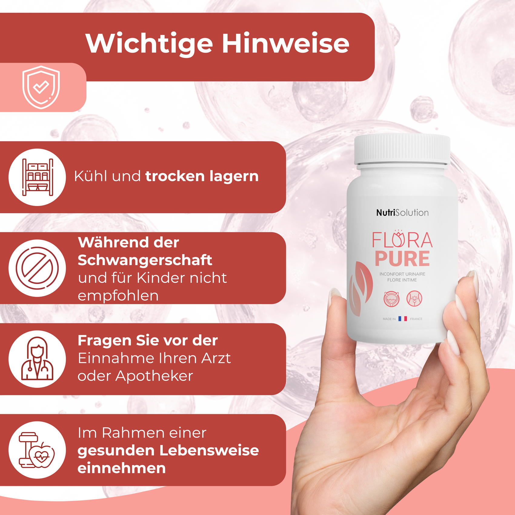 Florapure Nahrungsergänzung für Harnkomfort - Nutrisolution
